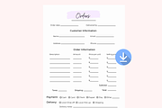 Editable Order Form