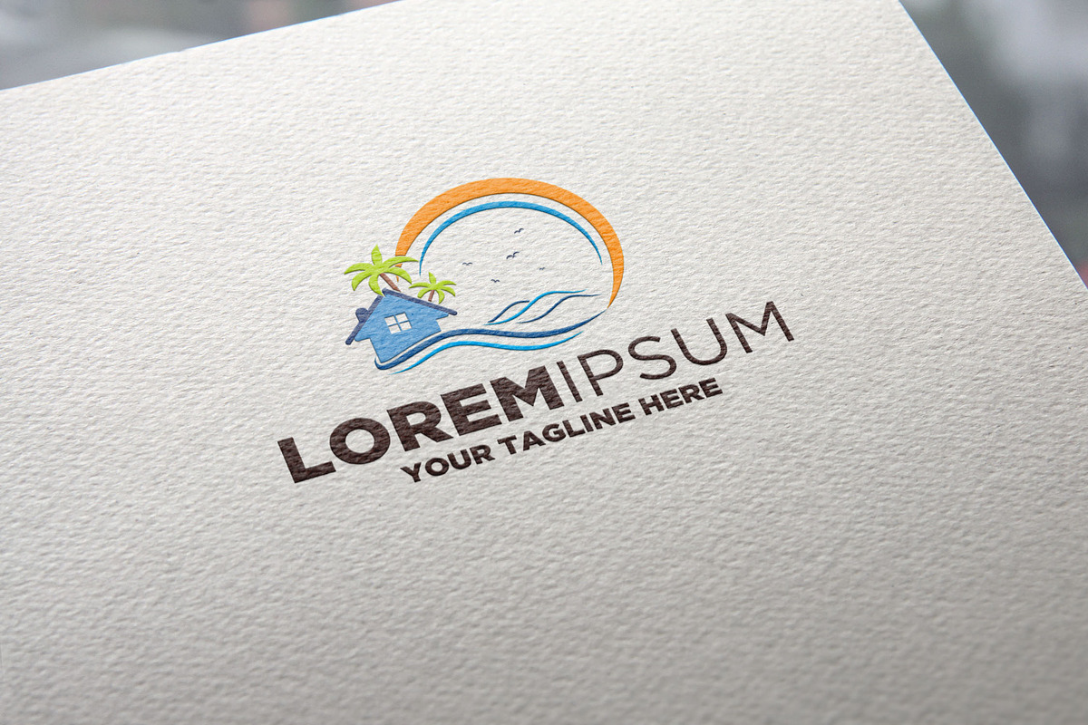 Beach Resort Logo, a Branding & Logo Template by REDVY CREATIVE