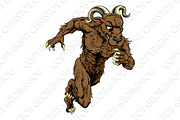 Ram sports mascot running, an Animal Illustration by Christos Georghiou