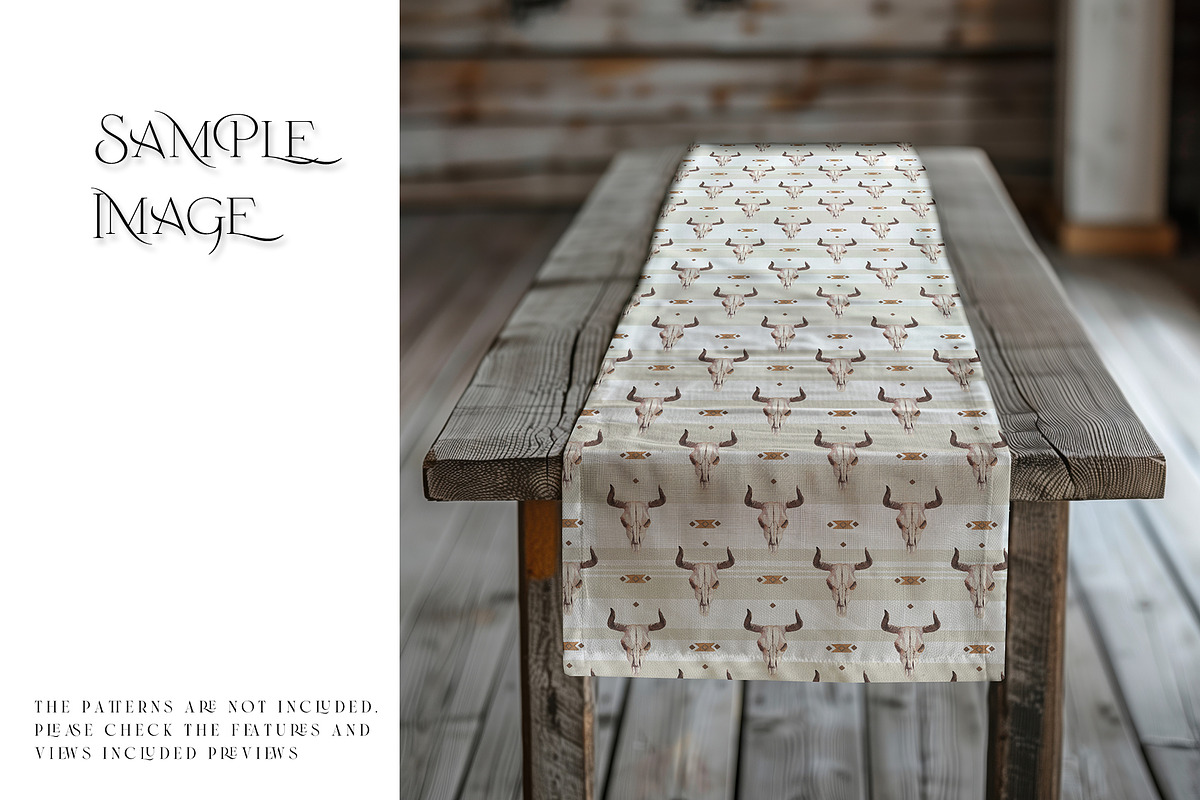 Table Runner with Smart Objects, a Household Mockup by mock-ups ...