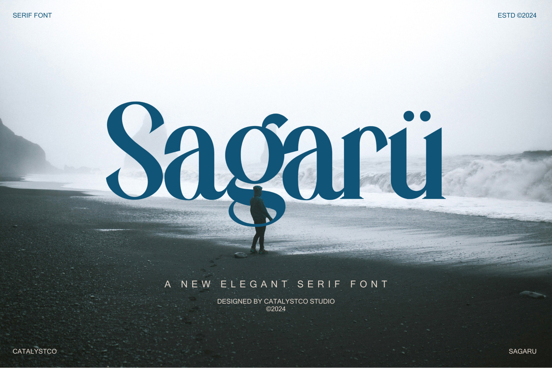 Sagaru Elegant Serif Font, a Sans Serif Font by catalystco.studio ...