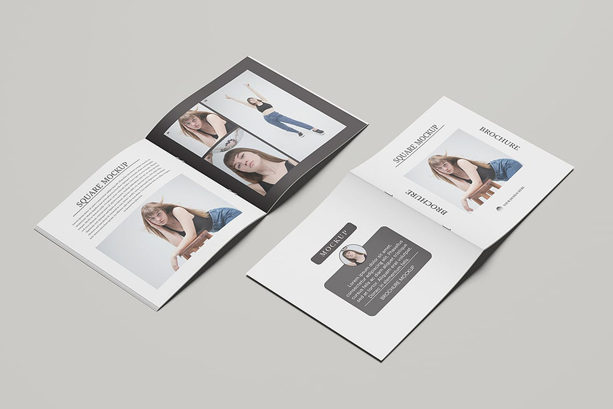 Square Brochure and Catalog Mockup