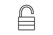 Open lock linear icon, an Outline Icon by bsd studio
