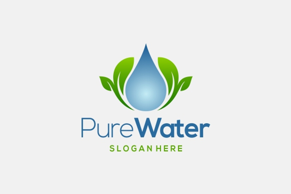 Pure Water Logo, a Branding & Logo Template by MotionMount