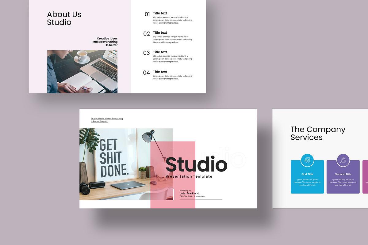 Studio Presentation Template, a Presentation Template by evgenystudio