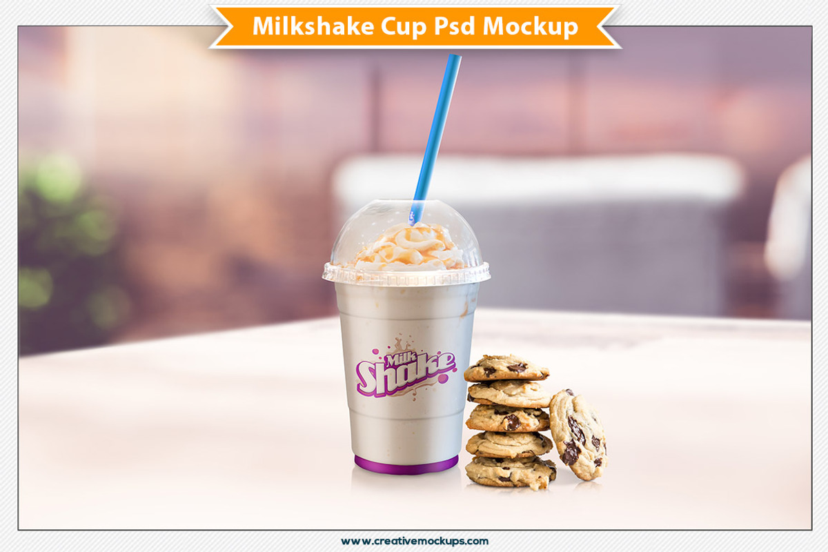 Milkshake Psd Mockup, a Cups & Container Mockup by Plus Media