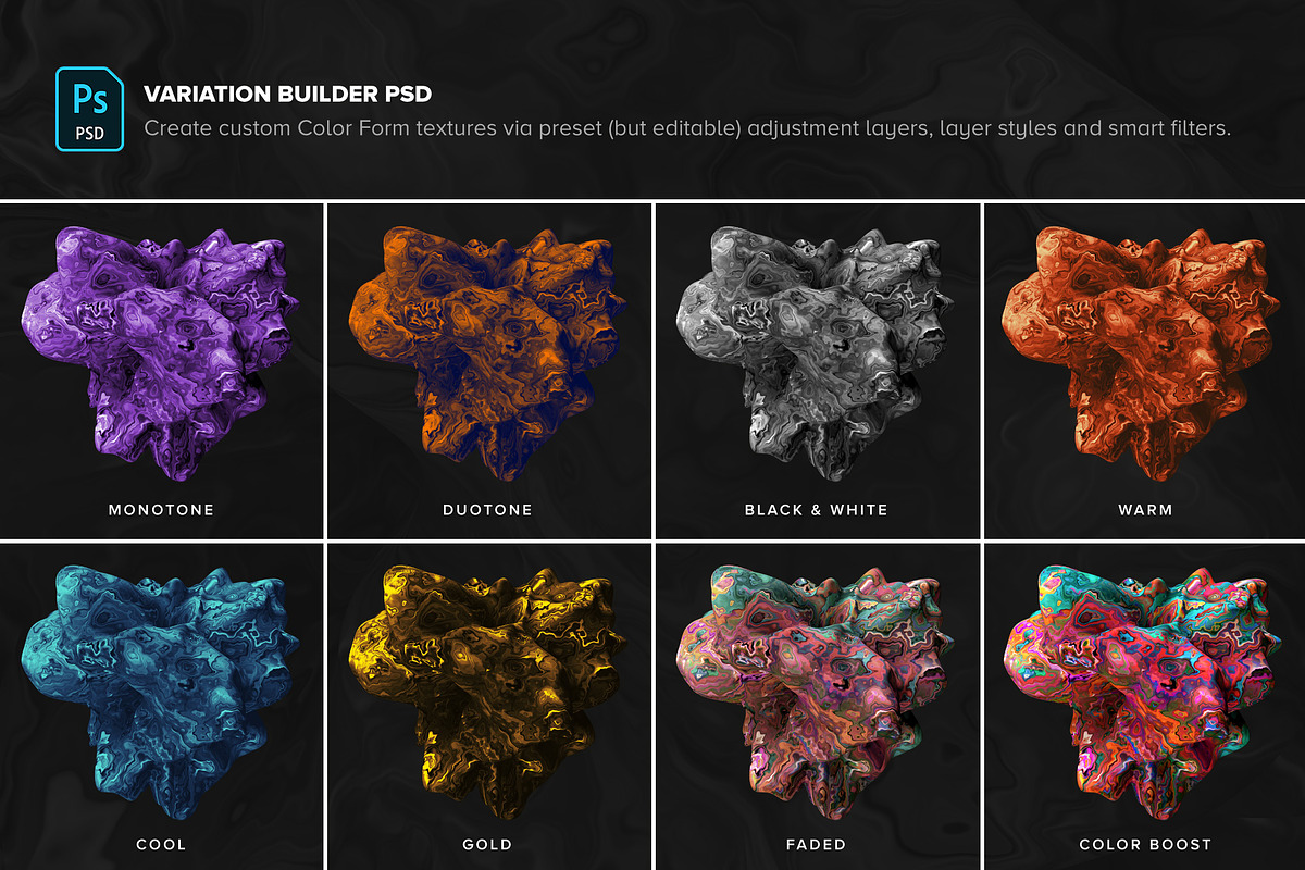 Color Forms: 20 Experimental Shapes, a Texture Graphic by Chroma Supply