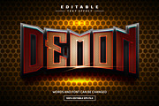 Demon 3D editable text effect