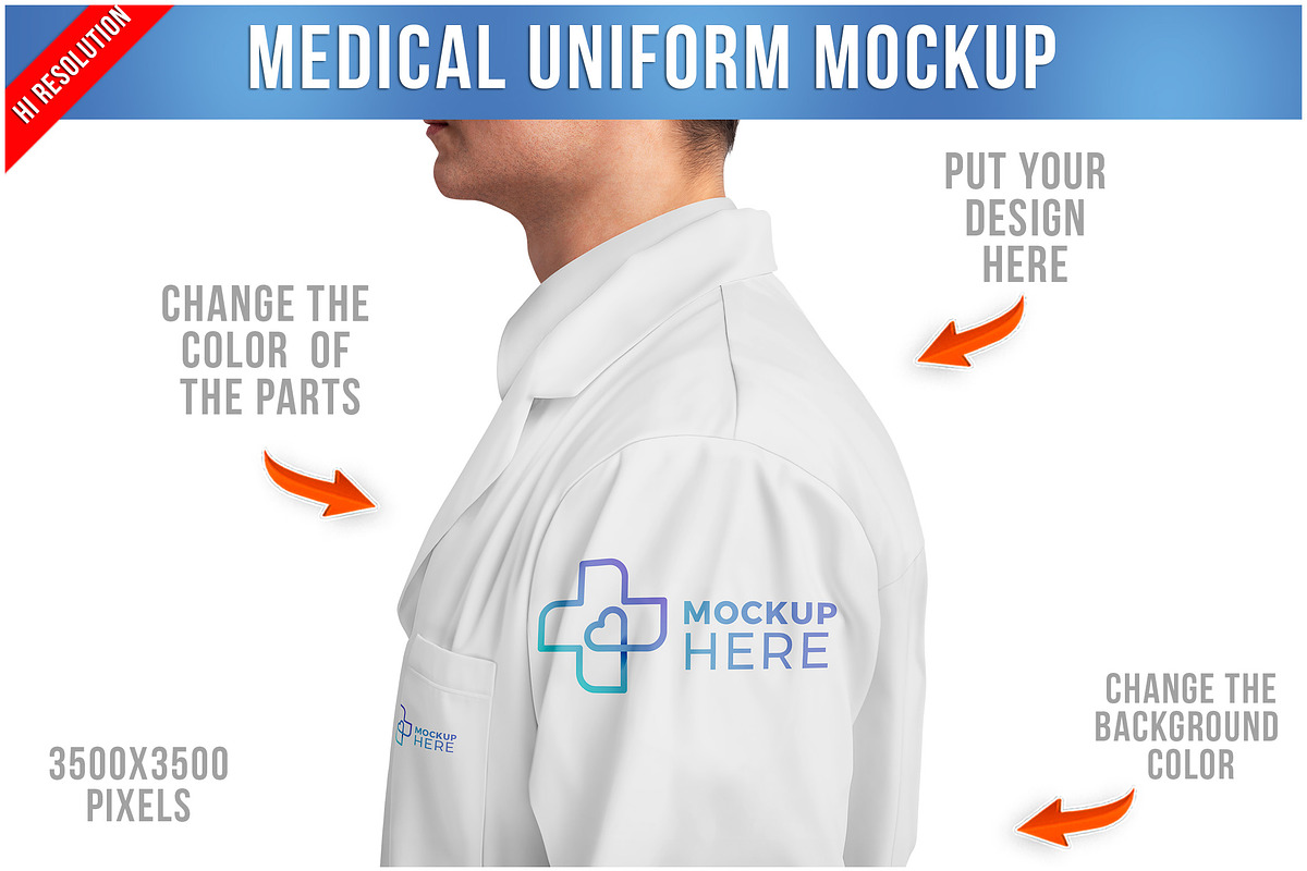 Medical Uniform Mockup PSD, a Shirt Mockup by Bruno's Shop