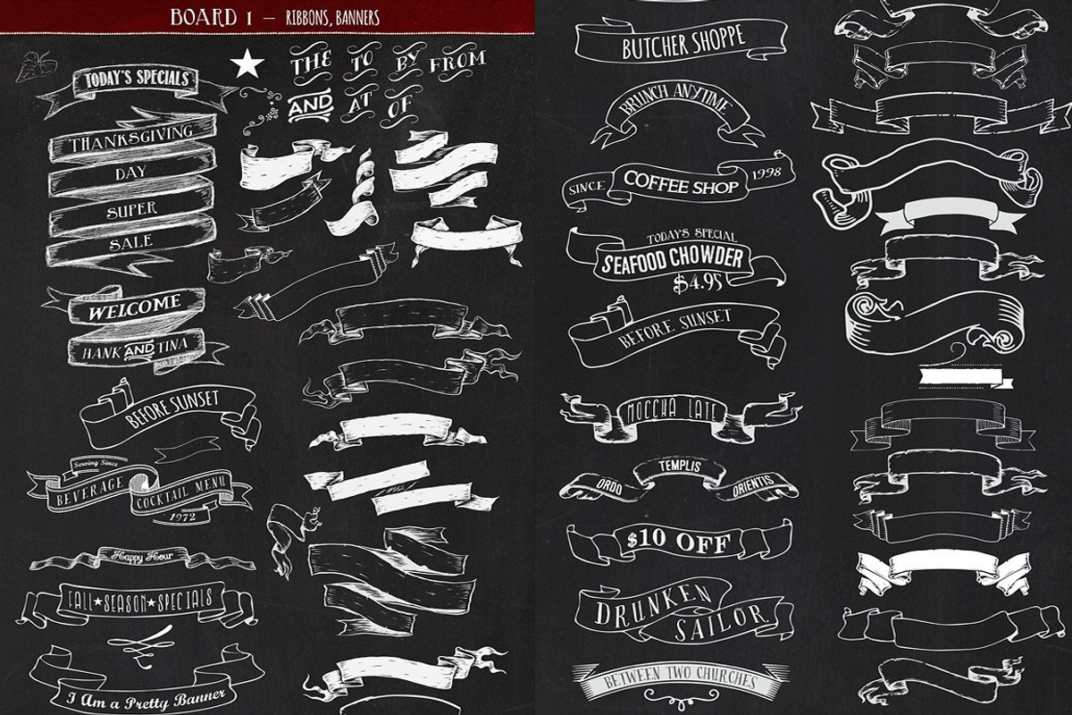 Ultimate Chalkboard Mega Bundle, a Graphic by the little wonder shop