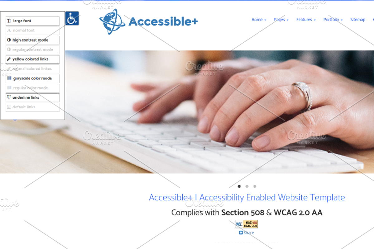 Accessible+ HTML Website Template, a Websites & App Template by ...