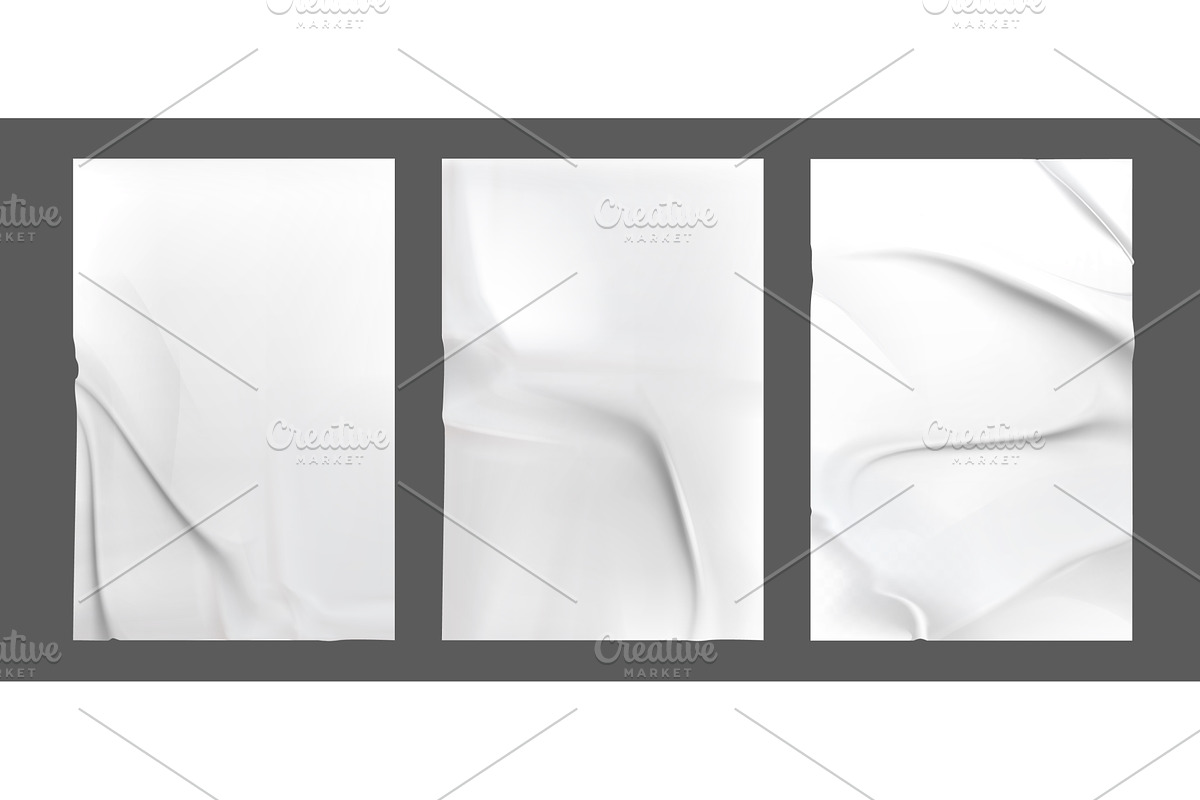 White creased sticker paper sheets, a Texture Illustration by art PVP ...