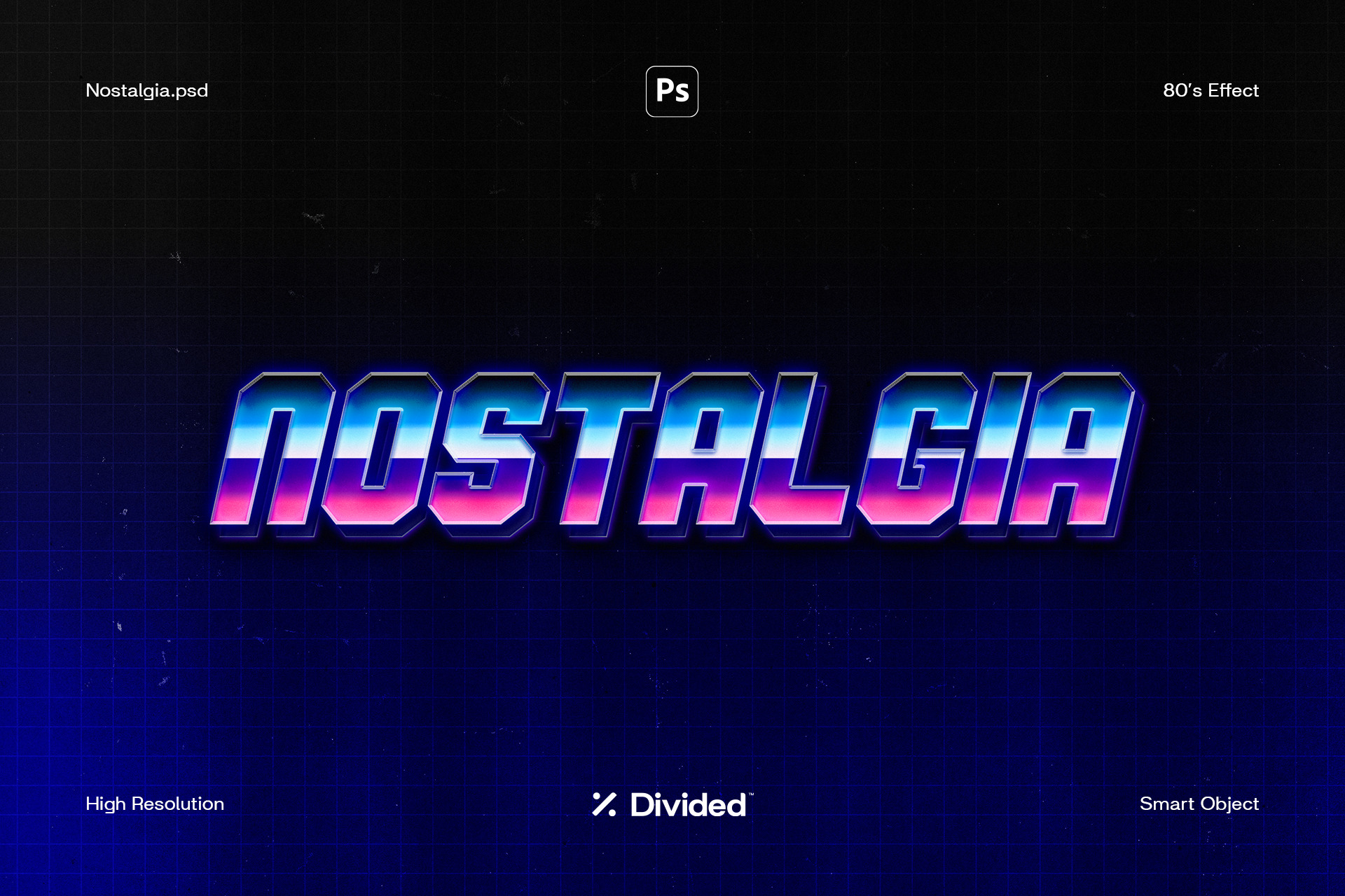 Nostalgia 80's Text Effect, a Graphic by Divided.co