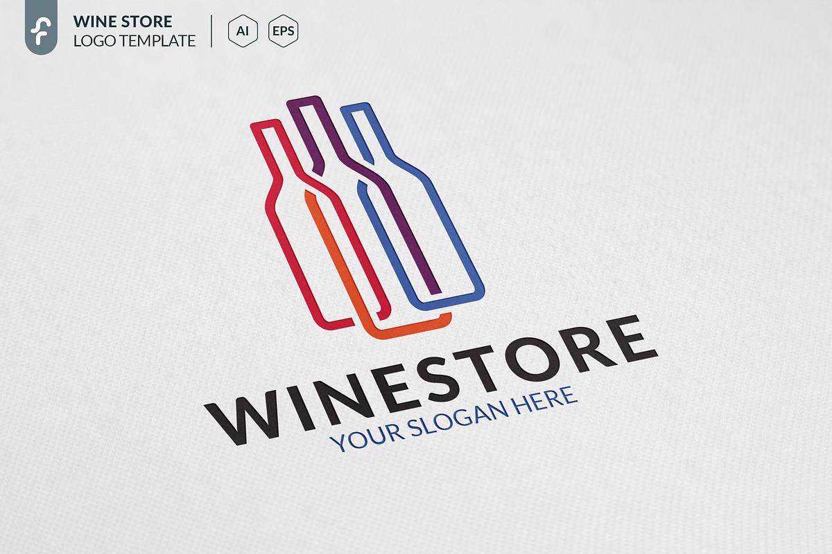 Wine Store Logo, a Branding & Logo Template by ft.studio