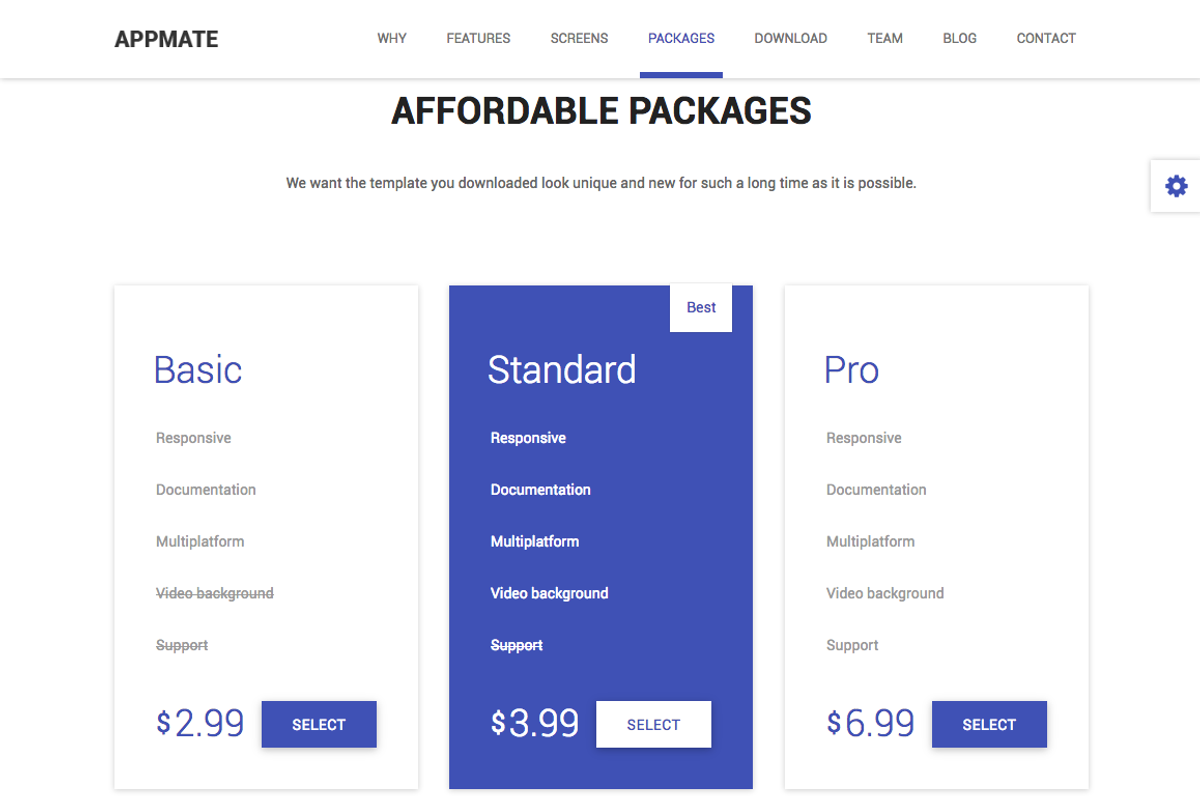 Material Design App Landing Template, a Bootstrap Template by Codetic