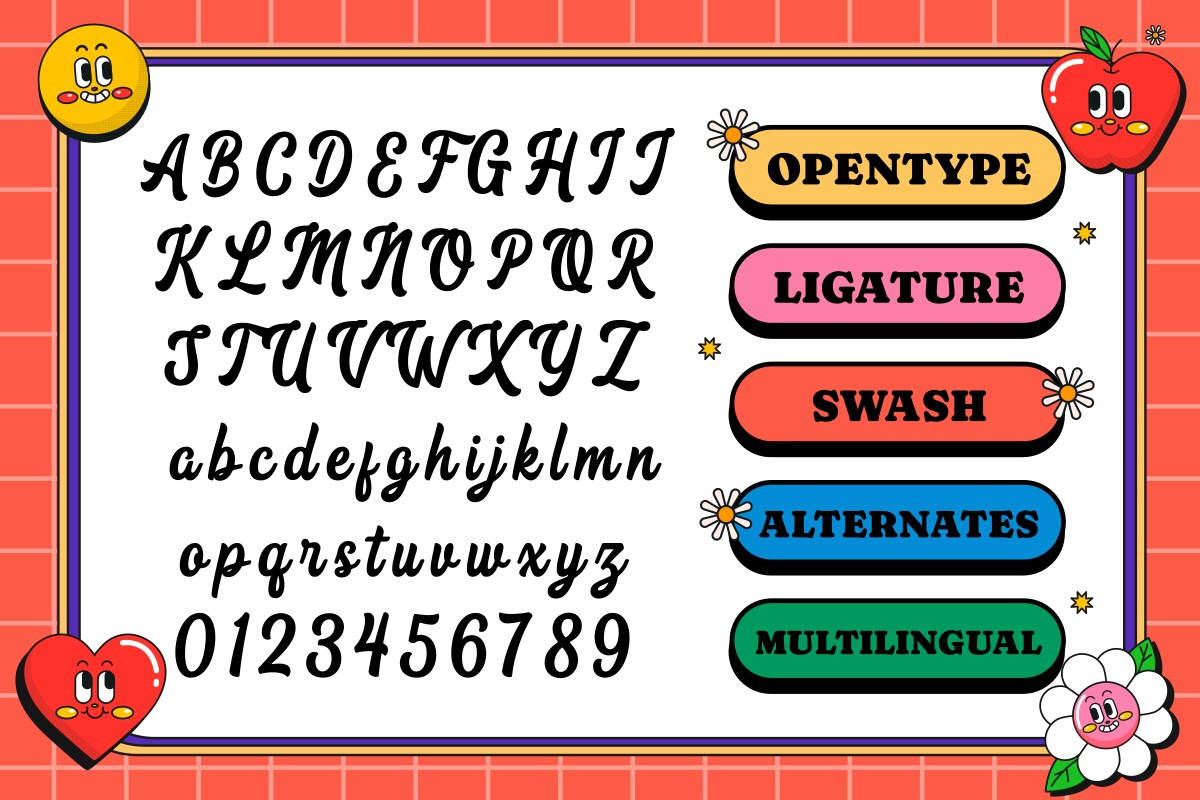 Vanderlin Retro Script Font, a Script Font by Rillatype