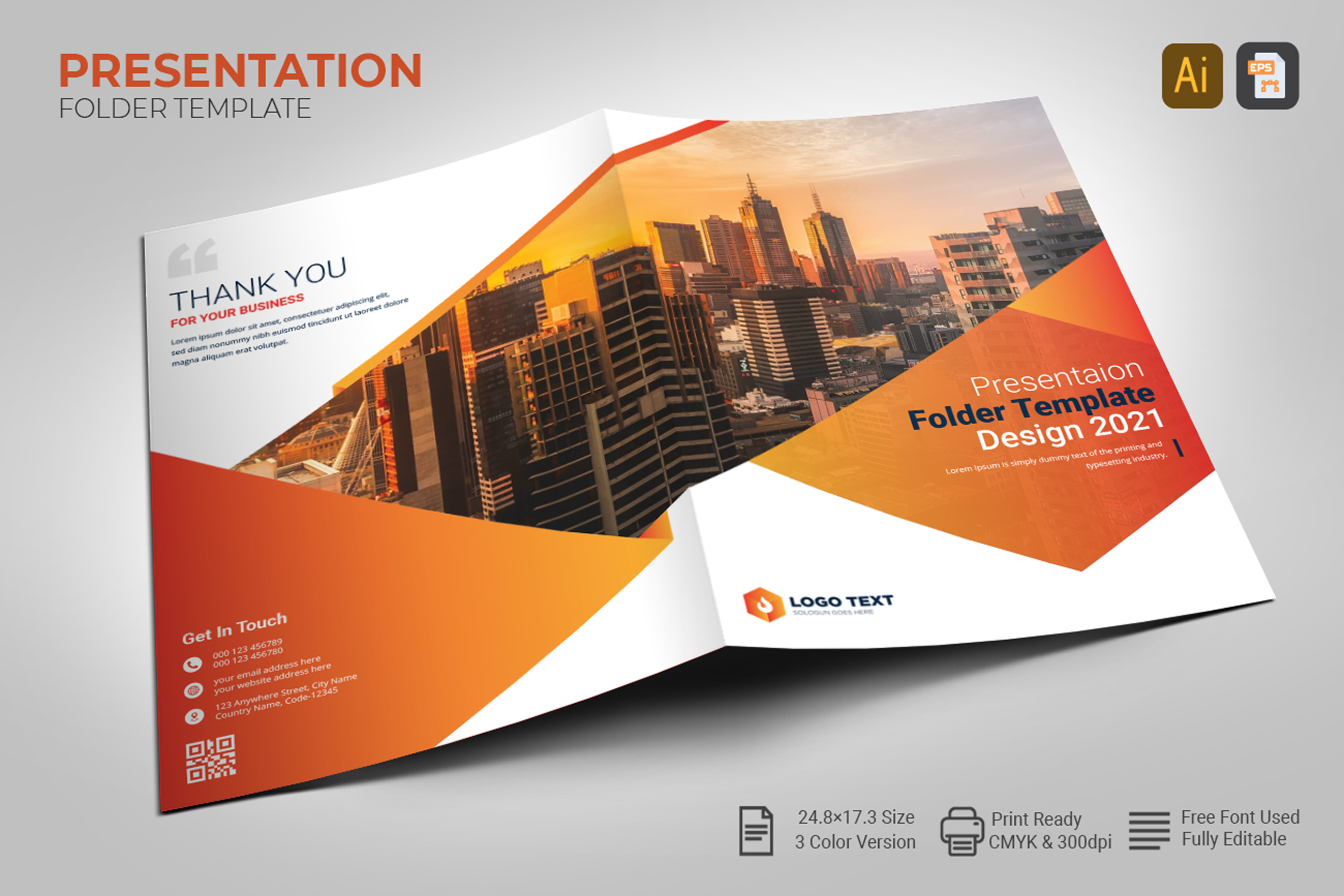 Presentation Folder Template Design, a Poster Template by ...