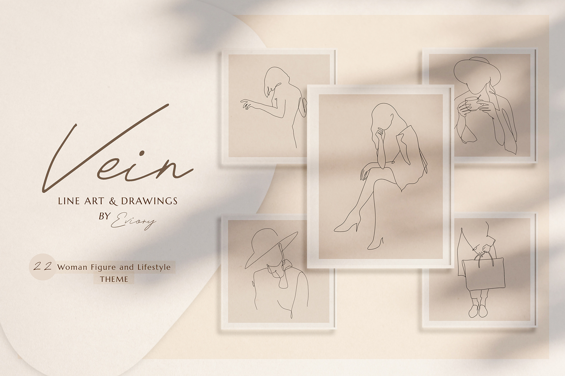 Vein - Line Art Woman & Lifestyle, a Decorative Illustration by Eviory