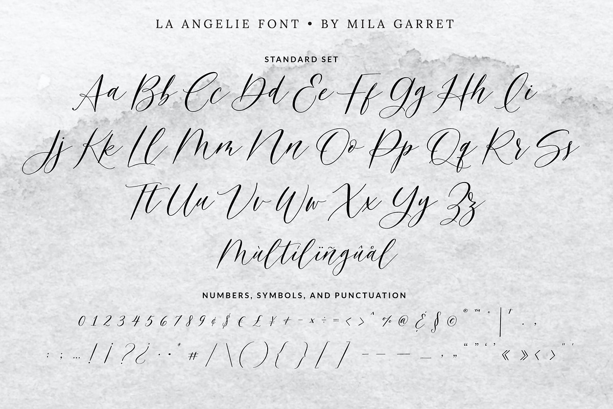 La Angelie Wedding Calligraphy Font, a Script Font by Mila Garret
