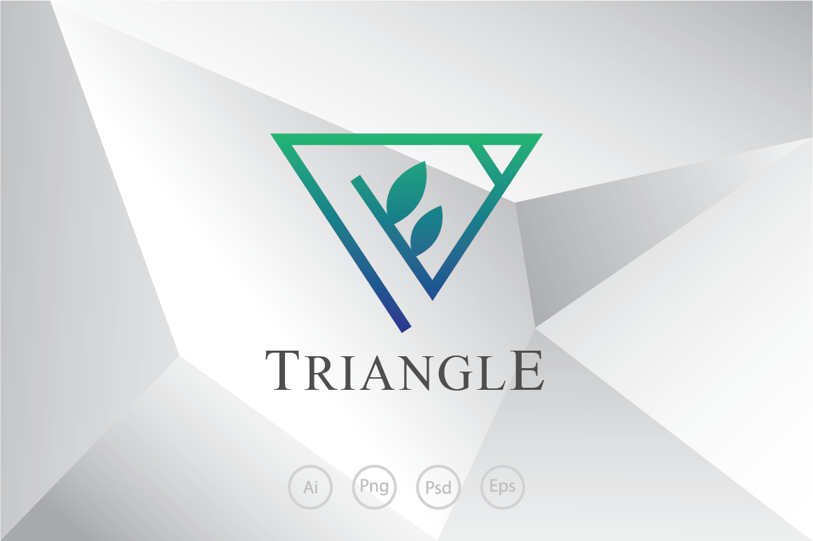 Leaf and Triangle Logo Template, a Branding & Logo Template by Heavtryq ...