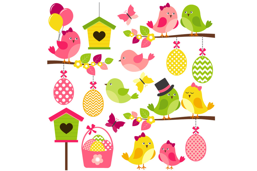 Easter Birds, an Illustration by TheCreativeMill