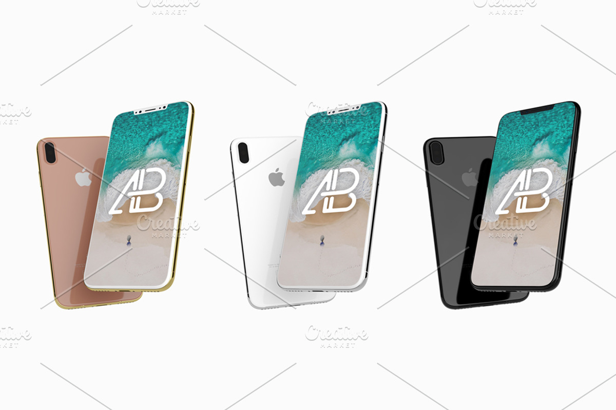 Floating iPhone X Mockup, an iPhone Mockup by Anthony Boyd Graphics ...