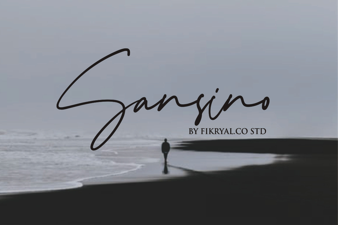 Sansino - Handwritten Font, a Script Font by Fikryal Studio