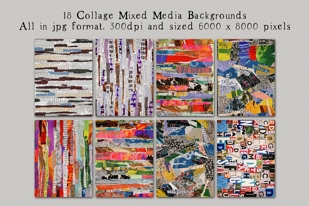 Paper Collage Pngs and Backgrounds
