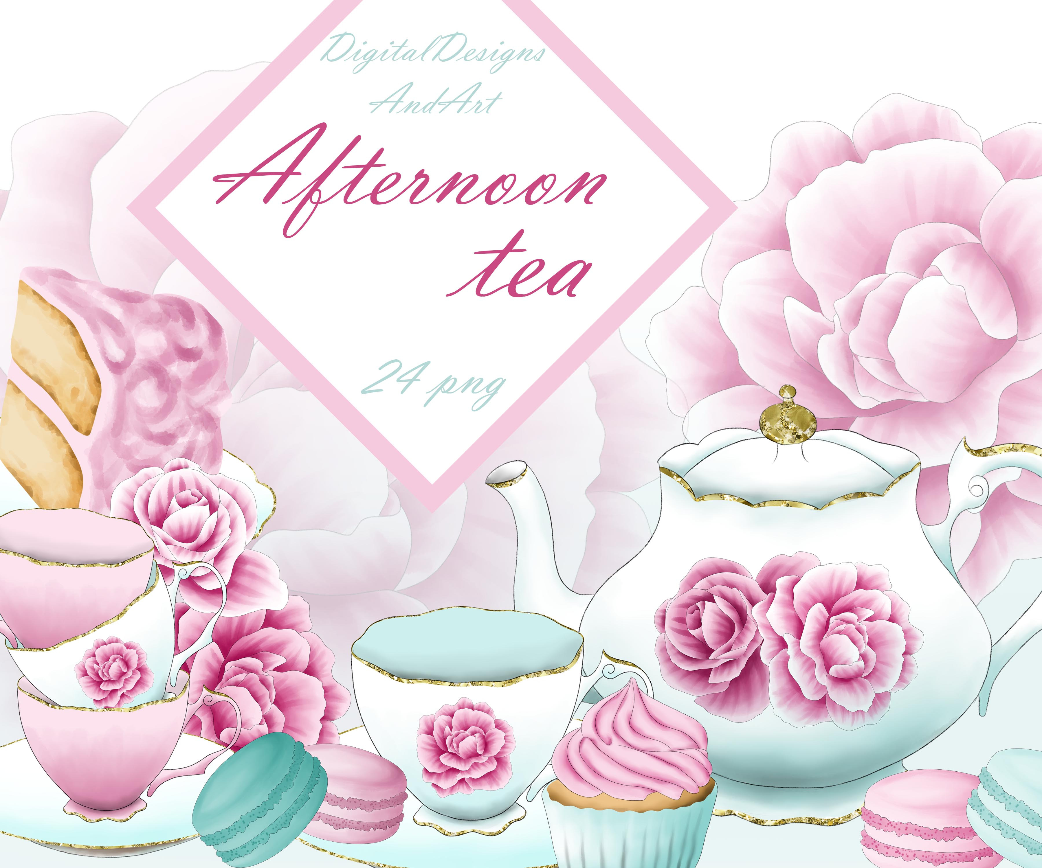 Afternoon tea, an Illustration by DarinaDigital