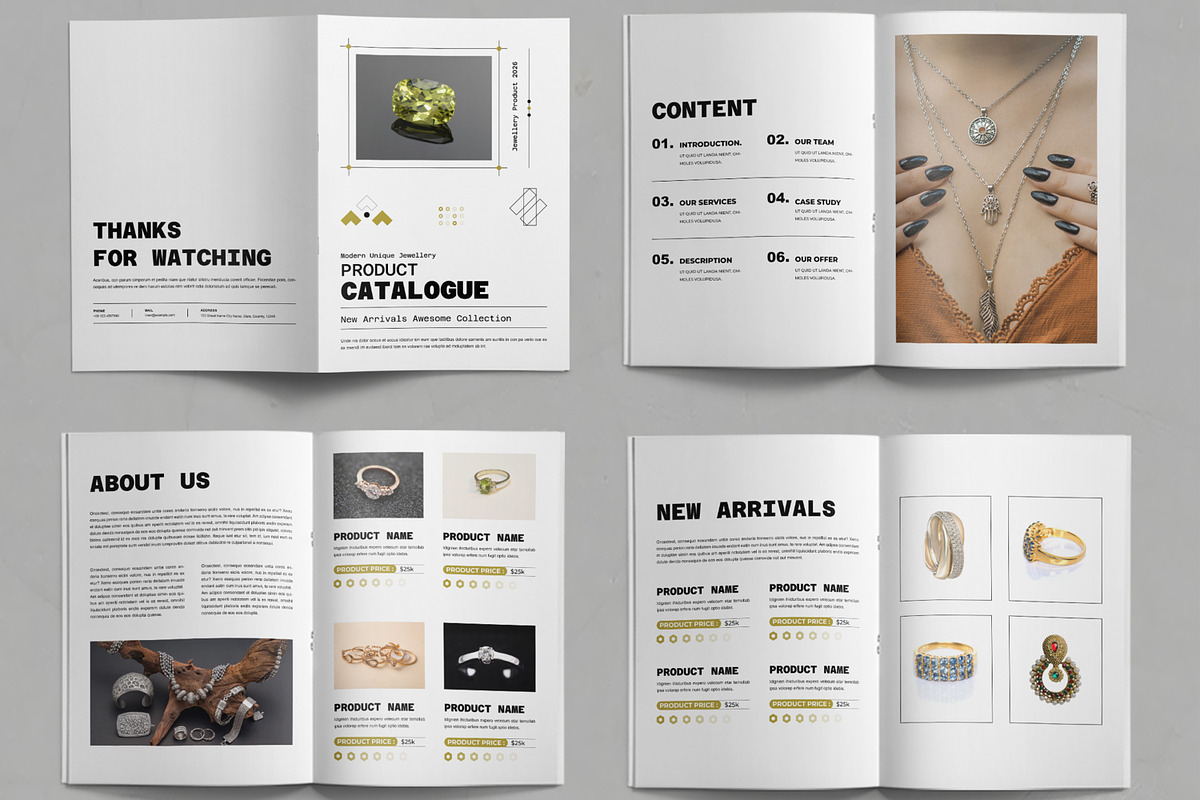 Jewellry Catalog Portfolio Layout