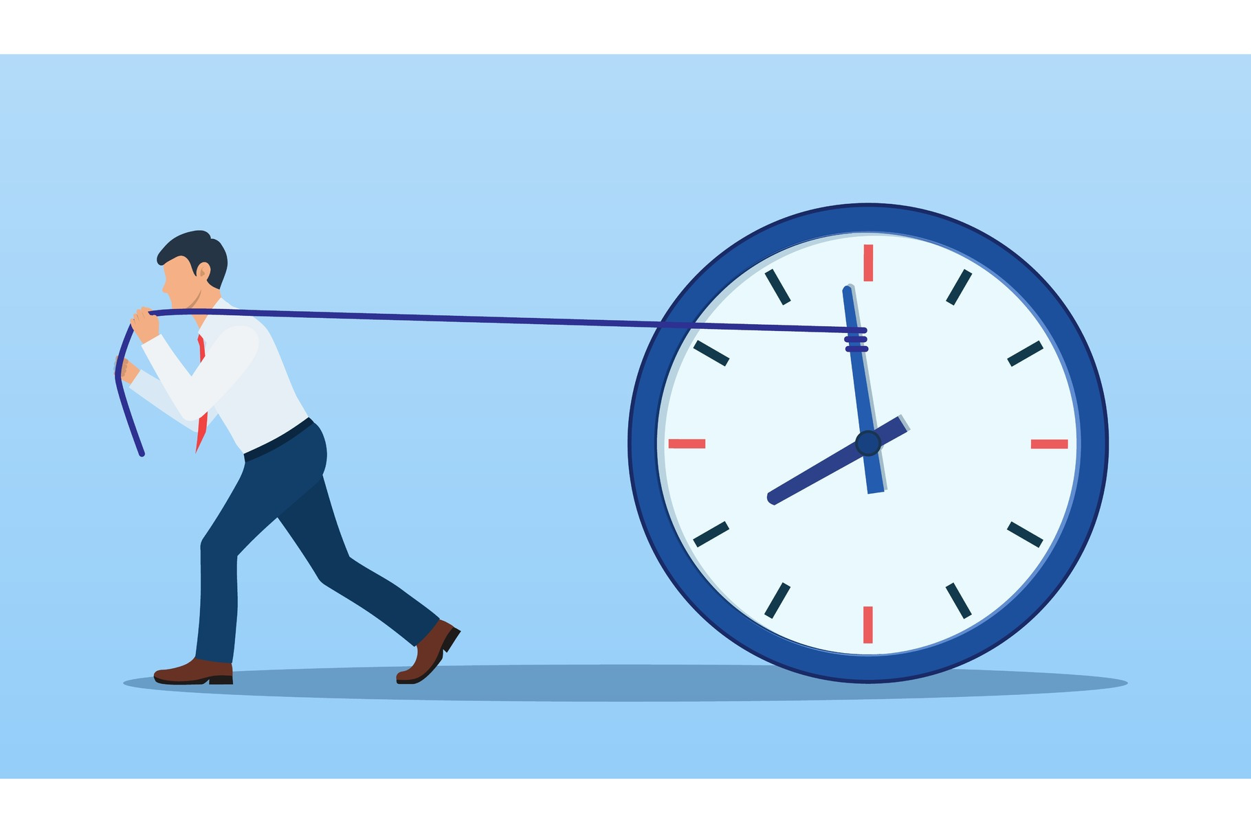 Businessman trying to slow down and, a Person Illustration by ModVector ...