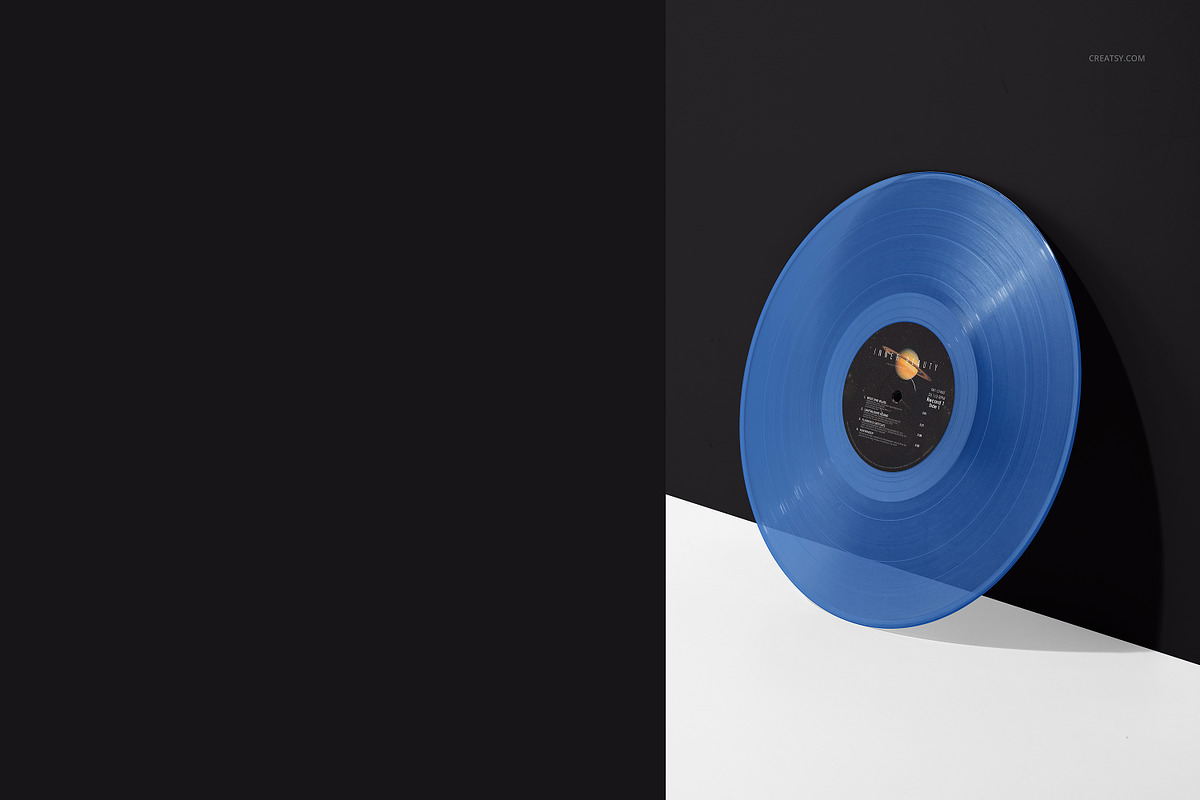 Translucent Vinyl Record Mockup Set, a Merchandise Mockup by creatsy5 ...