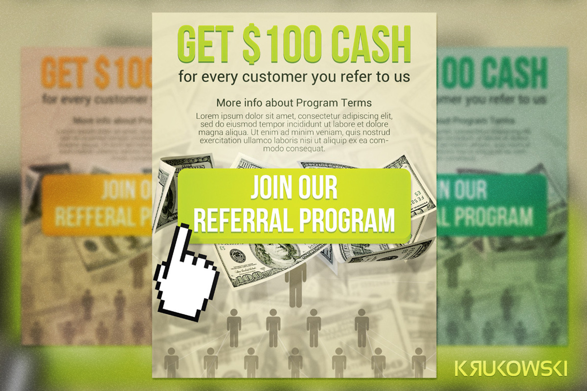 Join Referral Flyer, a Flyer Template by Krukowski Graphics