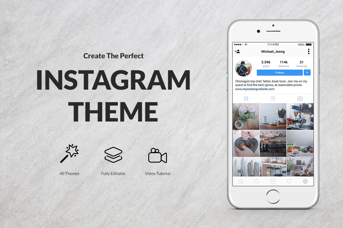40 Instagram Themes, a Social Media Template by Web Donut