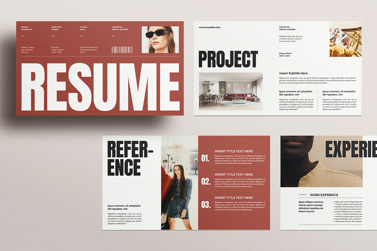 Resume Presentation Template Design