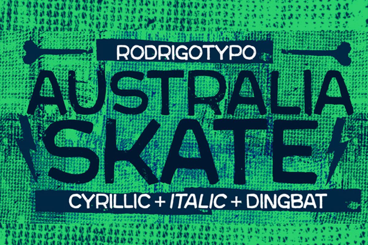 Australia Skate -70%, a Font by Rodrigo Typo