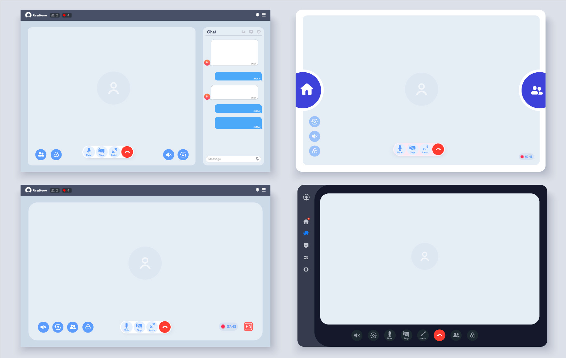 Call video conference screen mockup, an Education Illustration by ZinetroN