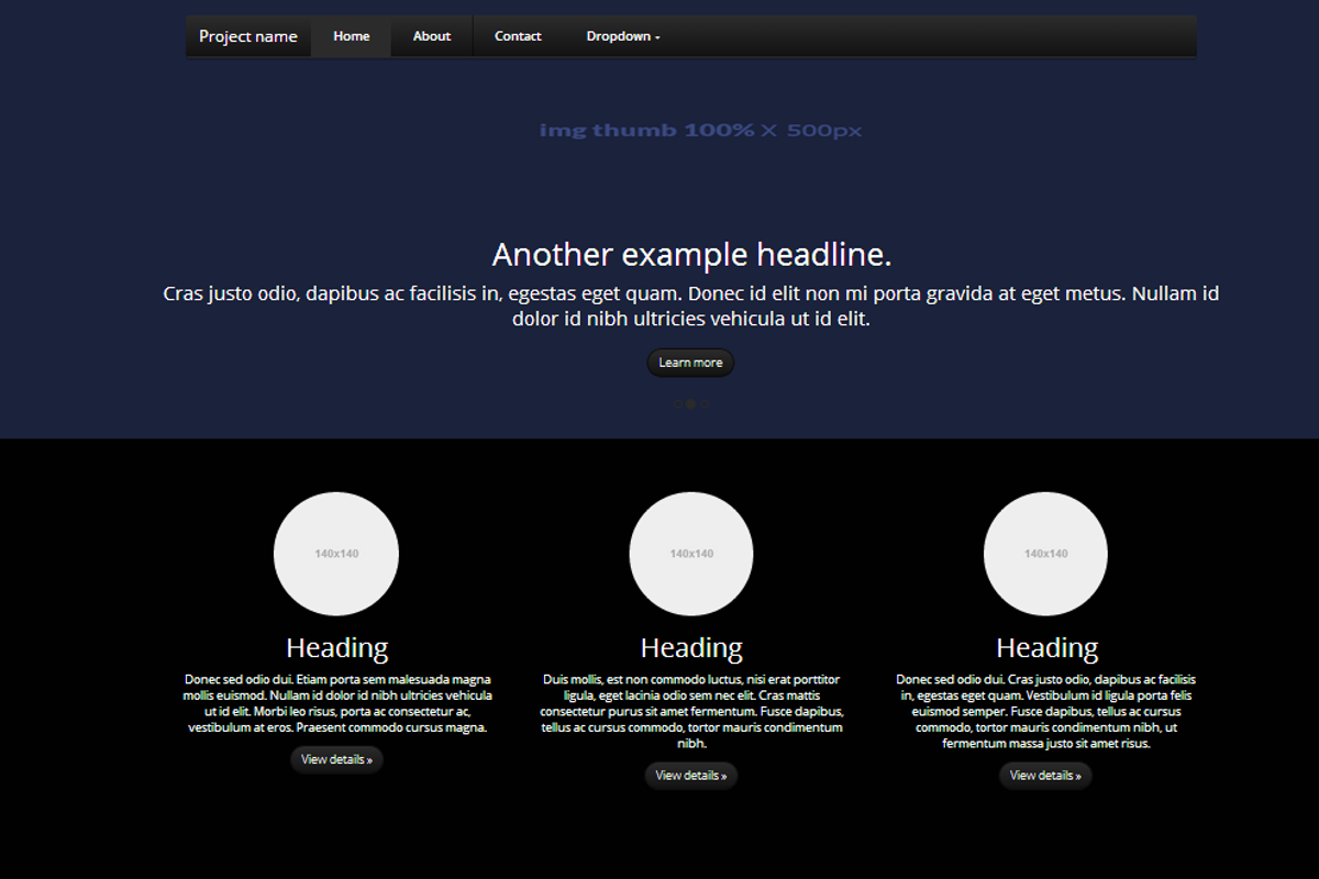 Bootstrap 3.0. theme Classic Dark UI, a Bootstrap Template by Bootstraptor