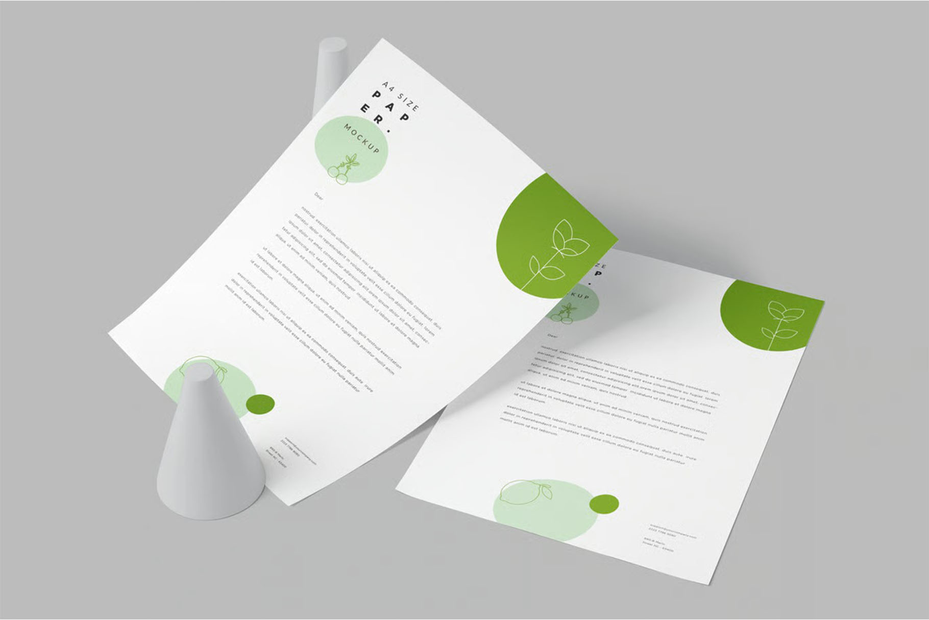 A4 Size Paper Mockup