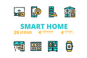 Smart Home icons packs, a Solid Icon by LINECTOR