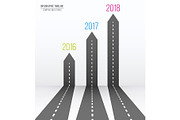 Arrow roads map infographic timeline, a Person Illustration by HAPPY VECTOR