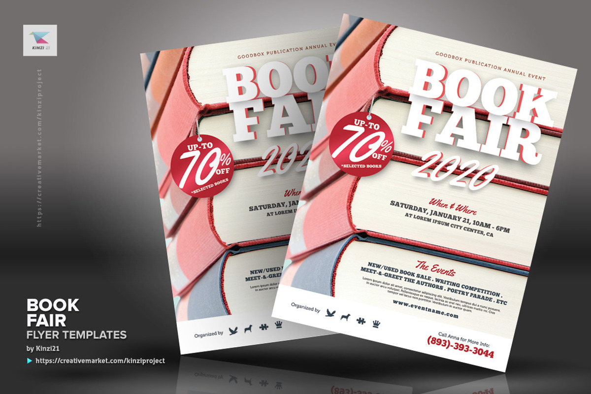 Book Fair Flyer Templates, a Flyer Template by kinzi21