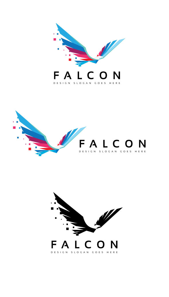 Falcon Digital Logo, a Branding & Logo Template by Mariyana