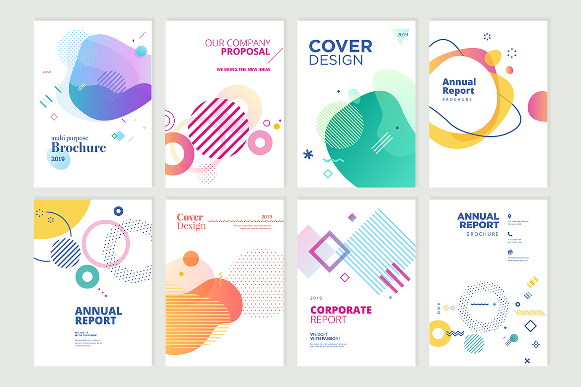 Brochure covers, a Background Graphic by PureSolution