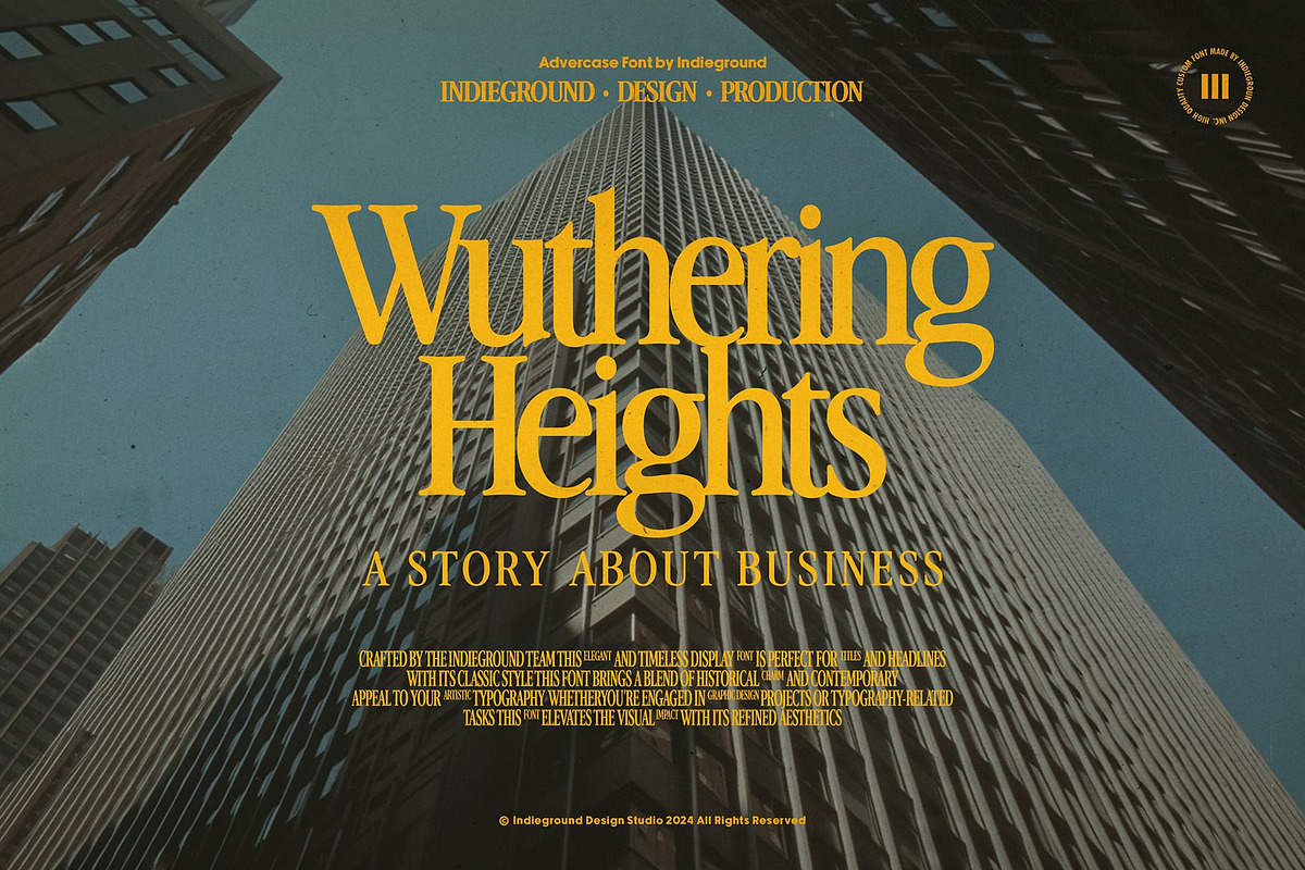 Advercase Font, a Serif Font by Indieground Design Inc.