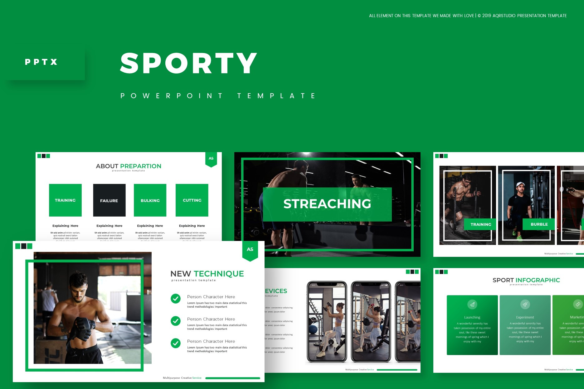 Sporty - Powerpoint Template, a Presentation Template by AQR Studio