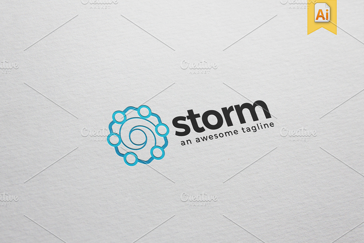 Storm Logo Template, a Branding & Logo Template by aliyev123