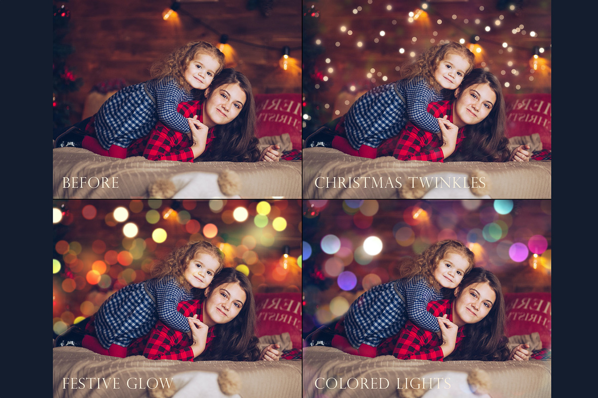 Christmas Bokeh Overlays, an Object Graphic by Paper Farms