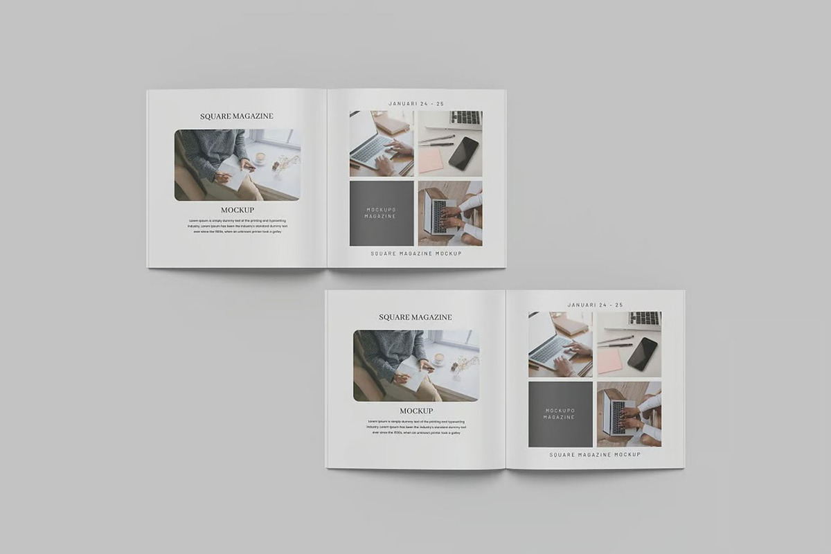 Square Magazine Mockup