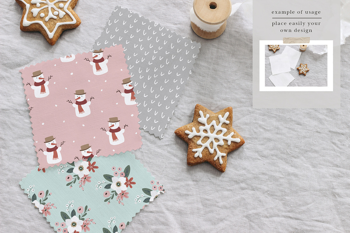 20 Gingerbread Christmas mockups, a Print Template by Tabita's shop